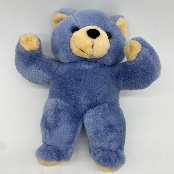 Vintage | Toys | Vintage Plush Teddy Bear Light Blue Cream Stuffed ...